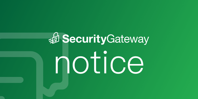 MDaemon原厂产品版本支持列表 – SecurityGateway